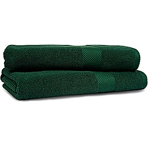 Maura Premium Bath Sheets 100% Cotton 35x70 Oversized Ultra Absorbent Quick Dry Soft Towel Set for Bathroom Extra Large Bath Towels, Midnight Green