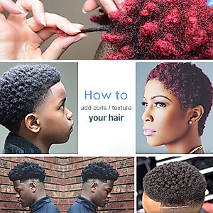 HALLO Big Holes & Big Size Barber Hair Brush Sponge Dreads Locking Twist Afro Curl Coil Wave Hair Care Tool(1 Pack)