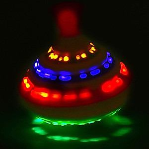 STOBOK Spinning Top Toy with LED and Music Peg-top Hand Spinner Gyro Toy Gift for Kids