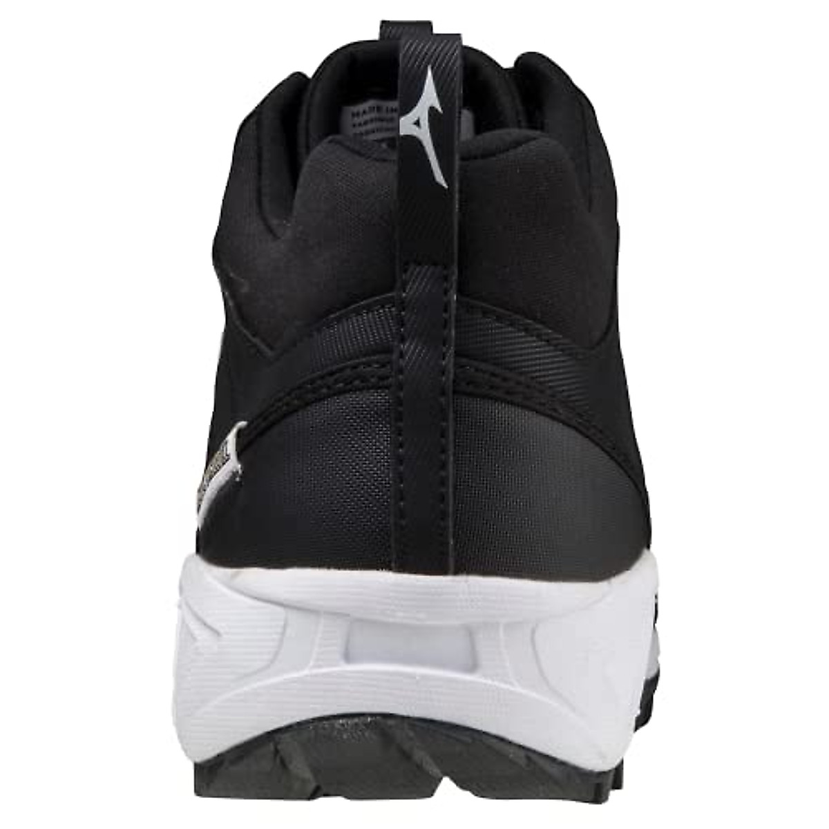 Mizuno Men's Ambition 2 All Surface Mid Turf Shoe, Black-White, 10.5