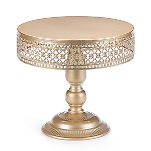 Hotity Star Heart 3-Piece Light Gold Cake Stand Set, diameter 8",10",12", Elegant Cake and Dessert Display Stands for Weddings, Birthdays, and Celebrations