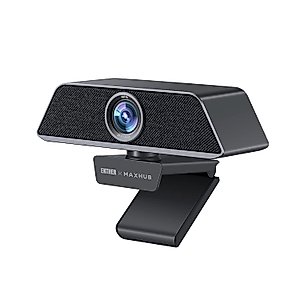 Enther & MAXHUB 4K Stream Webcam with Microphone,Autoframing,Ultra 4K HD Video Calling,Noise-Canceling mic,HD Auto Light Correction,Wide Field of View,Works with Microsoft Teams,Zoom,Google Voice