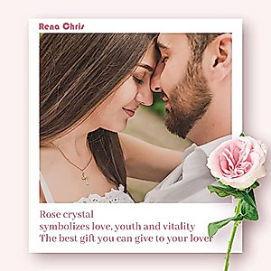 Rena Chris Rose Quartz Gua Sha, Natural Jade Facial Tools for SPA Acupuncture, Pink Stone for Body Face Neck and Eye, Skin Care Gift for Woman