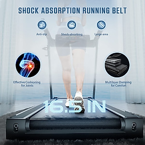 OMA Home Treadmills 1012EB 7200EB, Max 2.5HP 300 LBS Capacity Folding Treadmill with LED Display, 36 Preset Programs, Running Exercise Machine for Home Office Black