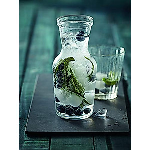 Luigi Bormioli Lock-Eat 17 oz Juice Jar (Set Of 6) : Innovative Glass Lid, Easy to Close, Easy to Open, Dishwasher Safe, Microwave Safe, Canning Safe, Freezer Safe, Stackable Jars