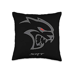 Dodge Hellcat Logo Throw Pillow, 16x16, Multicolor