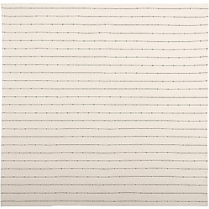 Piper Classics Farmcloth Stripe Queen Coverlet Bedspread, 94" x 94", Urban Rustic Farmhouse Bedding, Natural Cream Woven w/Black Stripes Blanket