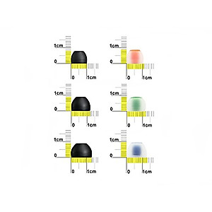 12 pcs (BHB-NSY) S/M/L Hybrid and Premium Silicone Replacement Adapters Earbuds Eartips Set Compatible with Sony in Ear Earphones Headphones