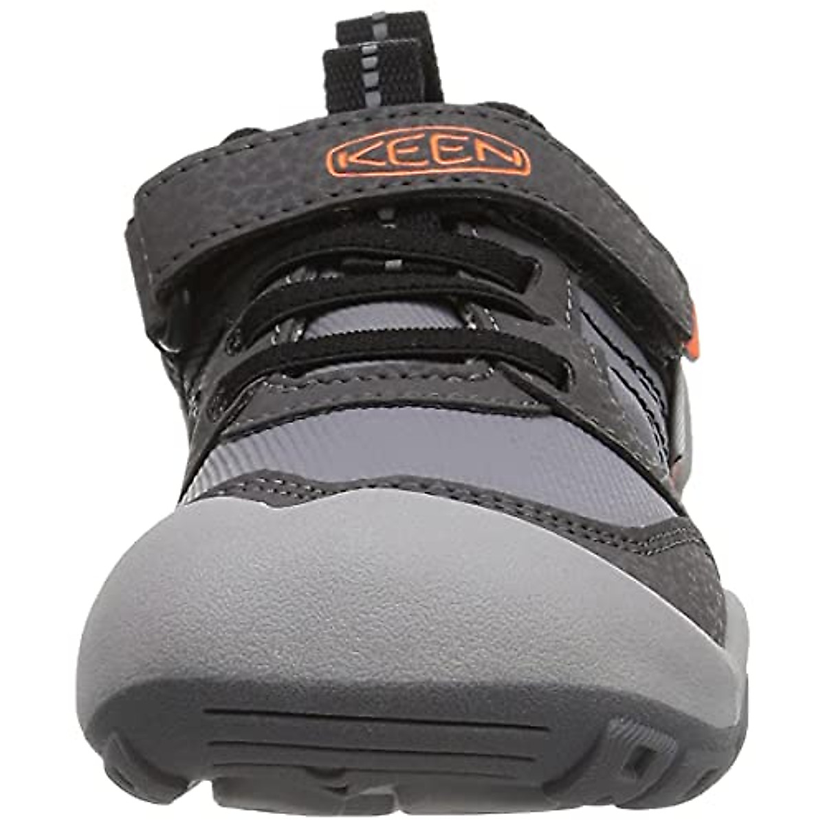 KEEN unisex child Knotch Peak Closed Toe Water Sandal, Magnet/Safety Orange, 9 Little Kid US