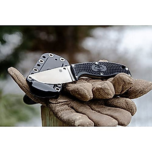 Spyderco Enuff Clip Point Fixed Blade Utility Multitool Knife with 2.75" VG-10 Stainless Steel Blade and Premium Custom-Molded Boltaron Sheath - PlainEdge - FB31CPBK