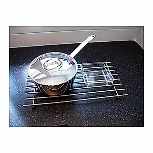 Lamplig Stainless Steel 50 cm X 28 cm Trivet with Plastic Anti Slip Feet