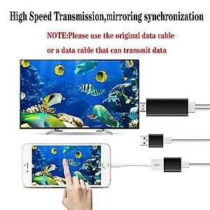 VAKABOX HD USB to HDMI Digital AV Adapter Cable Plug and Play Miracast AirPlay Mirroring HDTV Adapter Compatible with iPhone 12/11/XR XS/8/8Plus, 7/7S/6/6S, Android 5.0 or Higher Smartphones, Tablets