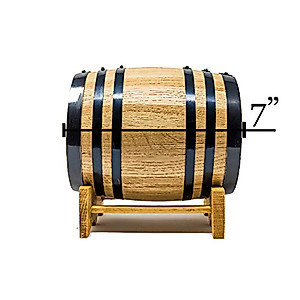 Engraved 2 Liter Charred American White Oak Aging Barrel (Skull Cross Bones)