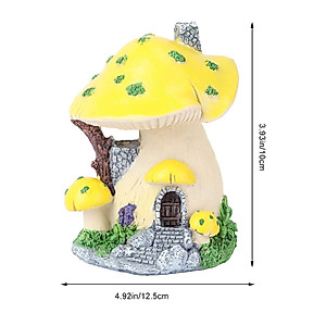 Happyyami Bonsai Ornaments Table Miniature Ornament Miniature Landscape Ornament Miniature Dollhouse Furniture Miniature House Figurine Micro Fairy House DIY Decoration Appendix Indoor