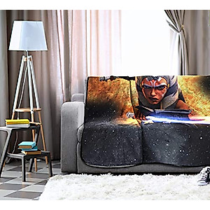 Jay Franco Star Wars Clone Wars Fierce Blanket - Measures 62 x 90 inches, Kids Bedding Features Ahsoka Tano - Fade Resistant Super Soft Fleece