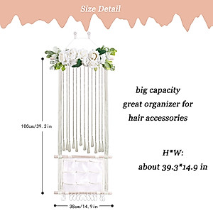 mligril Headband Holder for Girls Hair Bows, Baby Headbands Organizer Storage Hair Clips Hanger Storage Flower Wall Hanging Decor for Nursery Room