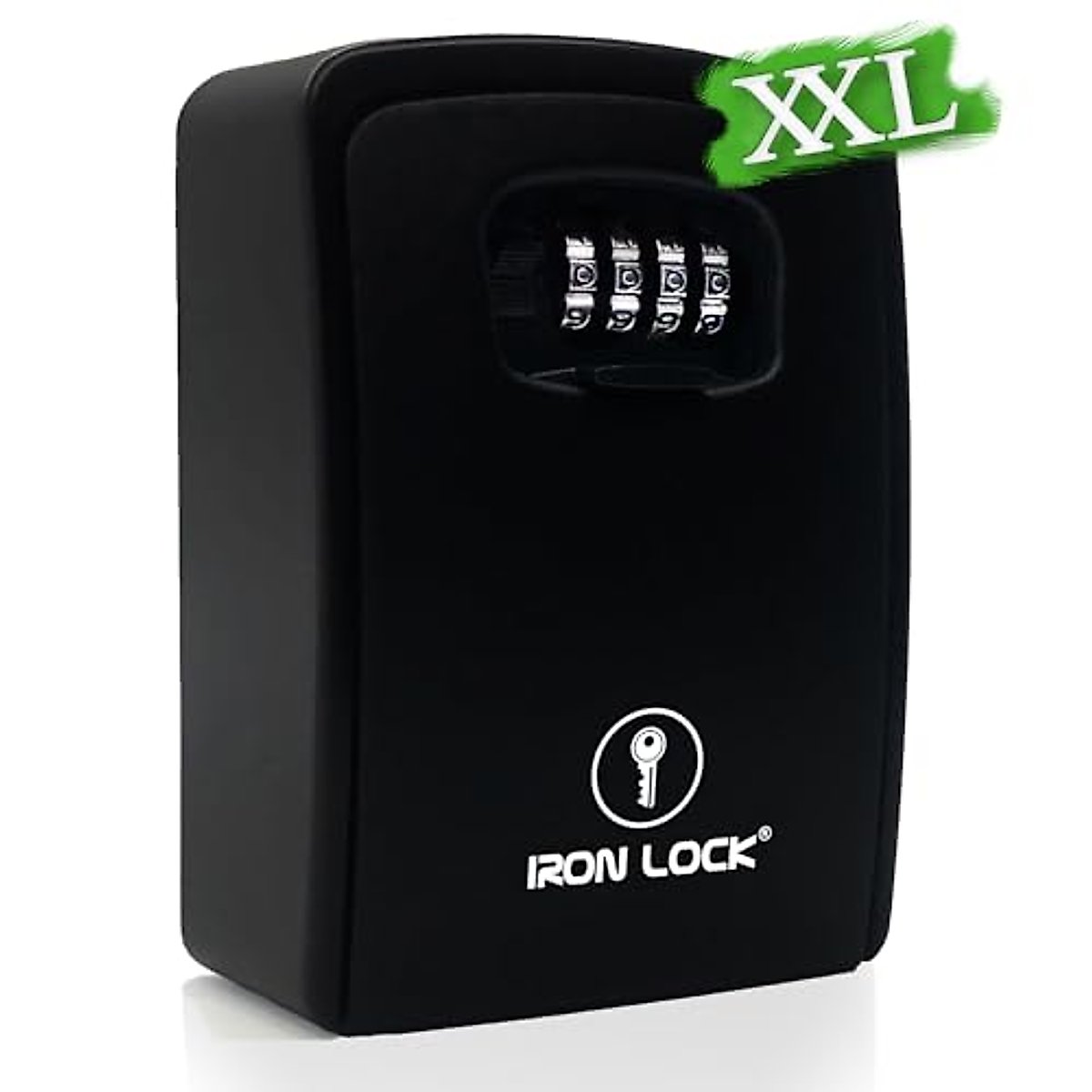 Iron Lock® - XXL Key Lock Box Wall Mount for Keys 4 Digit Combination with Resettable Code with A B Switch Extra Large lockbox Indoor Outdoor Waterproof Big Key Lock Box House Spare Keys Hide a Key