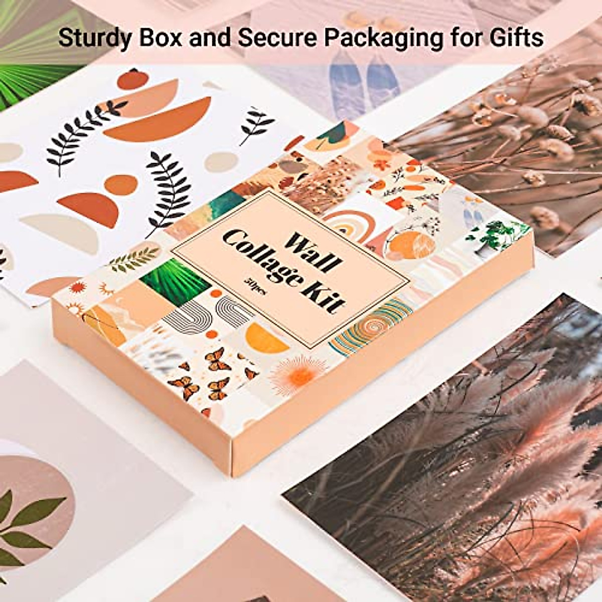 HappyStream 50pcs Wall Collage Kit Aesthetic Pictures. Photo Collage Kit, Bedroom Decor for Teen Girls, Boho Wall Décor, Dorm Photo Collection, Aesthetic Posters for Room (50pcs 4x6 inch)