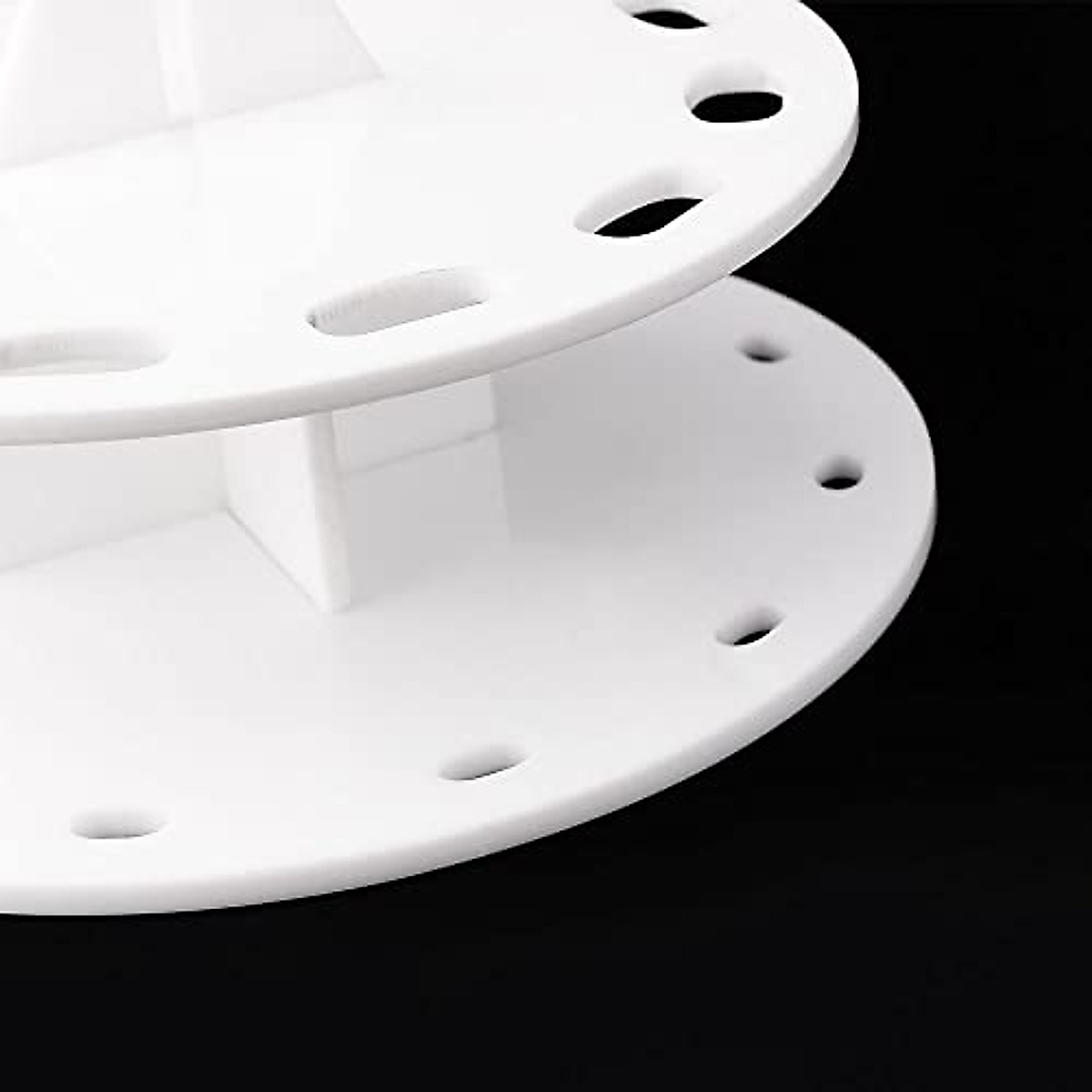 Yoseng 12 Hole Round Shape Drying Rack Storage Display Bracket Shelf Holder,Spinning Storage Caddy for Oval Ink Blending Brushes Blender（White）