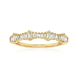 Ross-Simons 0.20 ct. t.w. Baguette Diamond Ring in 14kt Gold