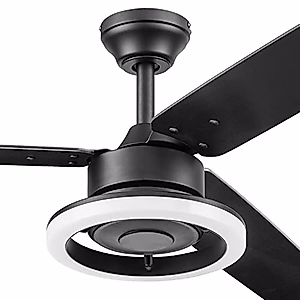 Prominence Home 51461-01 Orbis Ceiling Fan, 52, Matte Black