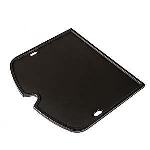 Hisencn Cast Iron Grill Griddle for Weber Traveler Portable Gas Grill, Cooking Griddle for Weber Traveler 9010001 Outdoor BBQ Grill Replacement Part, Black
