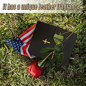 Leather Bible Cover Leather Book Cover Large Men's Classic Bible Cover Perfect Gift for Men, Women, Father, Mother, Friends [Trust in The Lord] Leather Bible Covers for Men Bible Gifts Carrying Case