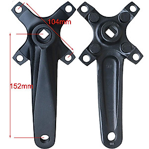 GANOPPER BMX Crankset Bicycle Crank Arm Set 152mm MTB Cranks 32T Mountain Bike Crankset