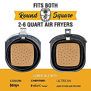 Bamboo Steamer Liner, 8.5" Air Fryer Parchment Paper Liners Sheets – 220pcs Unbleached Bamboo Steamer Basket Liners – Easy Cleanup, Will Not Burn or Curl, Non-Toxic & Volume Pack by Baker’s Signature