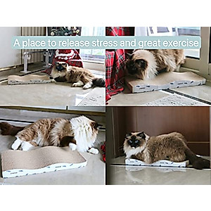 Cat Scratcher 2 PCS Pad, Cardboard with Premium Reversible Scratch Textures Design Wide Durable Scratching Pad