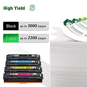 GREENSKY Compatible Toner Cartridge Replacement for Canon CRG 054 54 054H Color Ink ImageClass LBP622Cdw MF644Cdw MF642Cdw MF641cw MF642c MFb42cdw 643c 644c Laser Printer(Black, Cyan, Magenta, Yellow)