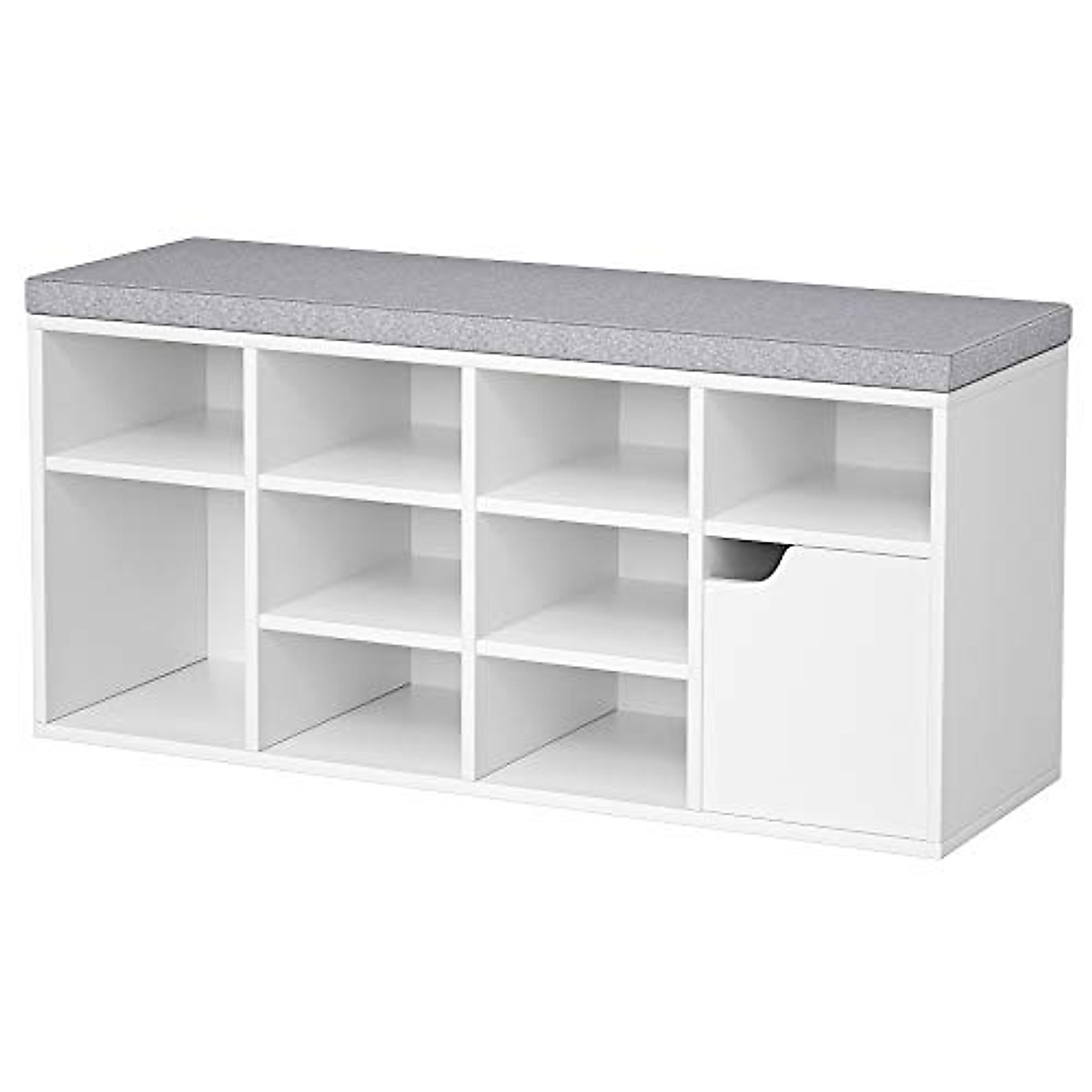 LGHM Shoe Storage Bench, Entryway Bench with Shoe Storage,3-Tier Shoe Rack Bench with Adjustable Shelf, Ideal for Entryway Livingroom Bedroom or RV, White