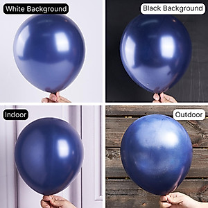 PartyWoo Pearl Navy Blue Balloons, 152 pcs Navy Balloons Different Sizes Pack of 18 Inch 12 Inch 10 Inch 5 Inch for Balloon Garland Arch as Birthday Decorations, Party Decorations, Wedding Decorations