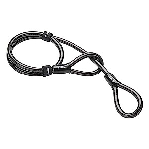 Titanker Bike Steel Cable, 12mm Thick Heavy Duty Security Vinyl Coated Flexible Steel Cable with Loop End (4ft, 7ft, 15ft, 30ft)