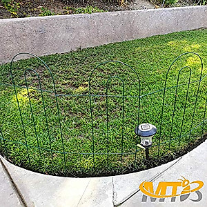 Green Garden Fence Lawn Yard Folding Fence 32 Inch (H) x 10 Feet (L), Pack of 5 Sets,Overall Length 50 Feet(L),Landscape Panel,Patio Fences Flower Bed Section Panel Decorative Fence