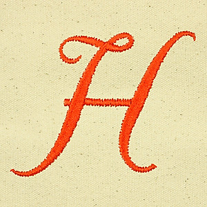 DALIX 23" Large Striped H-Initial Tote Bag Womens Ballent Letter H in Black