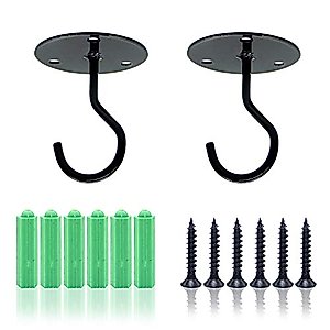 Ceiling Hooks for Hanging Plants, Mug Cup Hooks Screw in White Vinyl Coated Heavy Duty Wall Hooks for Hanging