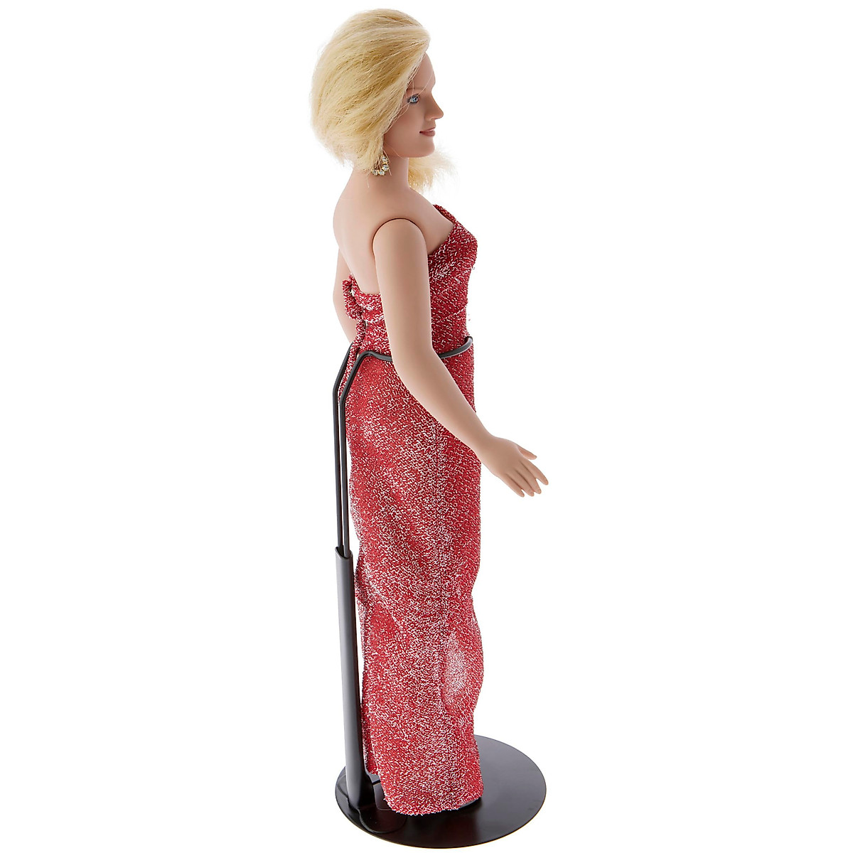 Plymor DSP-70B Black Adjustable Doll Stand, fits 12, 13, 14, 15, 16, and 17 inch Dolls or Action Figures, Waist is 2.25 to 2.75 inches Wide, 6 to 8 inches Around
