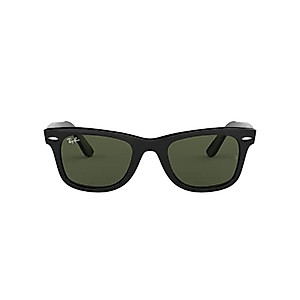 Ray-Ban RB2140 Original Wayfarer Square Sunglasses, Black/G-15 Green, 54 mm