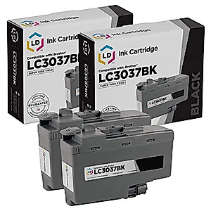 LD Compatible Ink Cartridge Replacements for Brother LC3037BK Super High Yield (Black, 2-Pack)