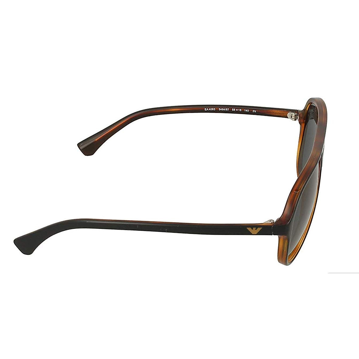 Emporio Armani EA4063-5464/87 Sunglasses, Black over Tortoise Frame 58mm w/Grey Lens