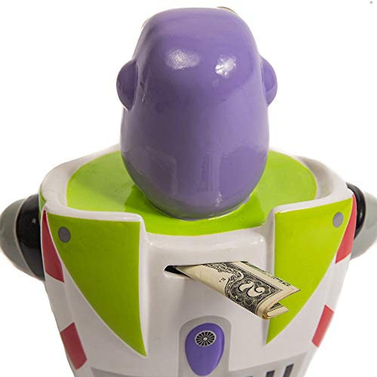 Toy Story Buzz Lightyear Piggy Bank for Kids, Large Coin Bank