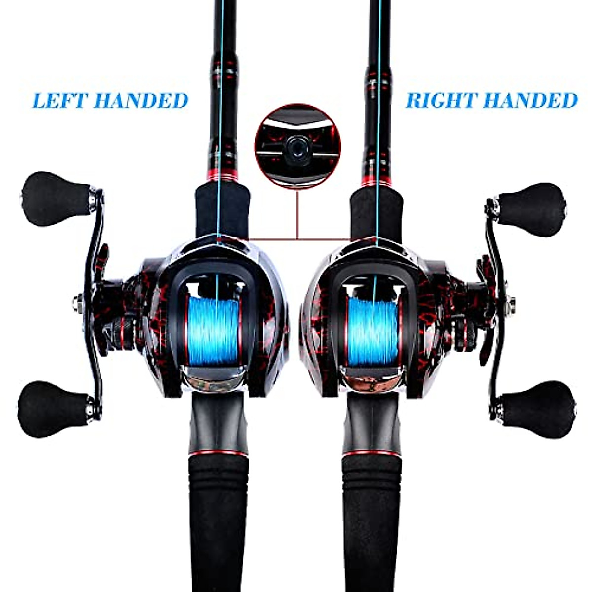 TEQIN Fishing Baitcasting Reel, 18+1BB Drag Baitcasters, Magnet Braking System Bait Caster Reel, 7.1:1 Gear Ratio Ultra Smooth Baitcaster Fishing Reel DW121R Right Hand