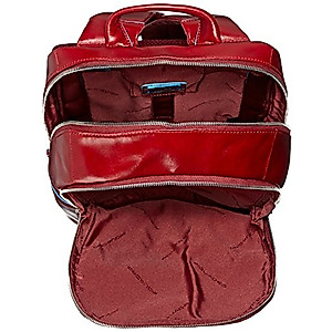 Piquadro Computer Backpack with Padded Ipad/Ipadmini Compartment, Red, One Size