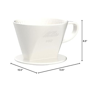Kalita - 2001 Kalita 102 Ceramic Dripper Coffee Dipper, white