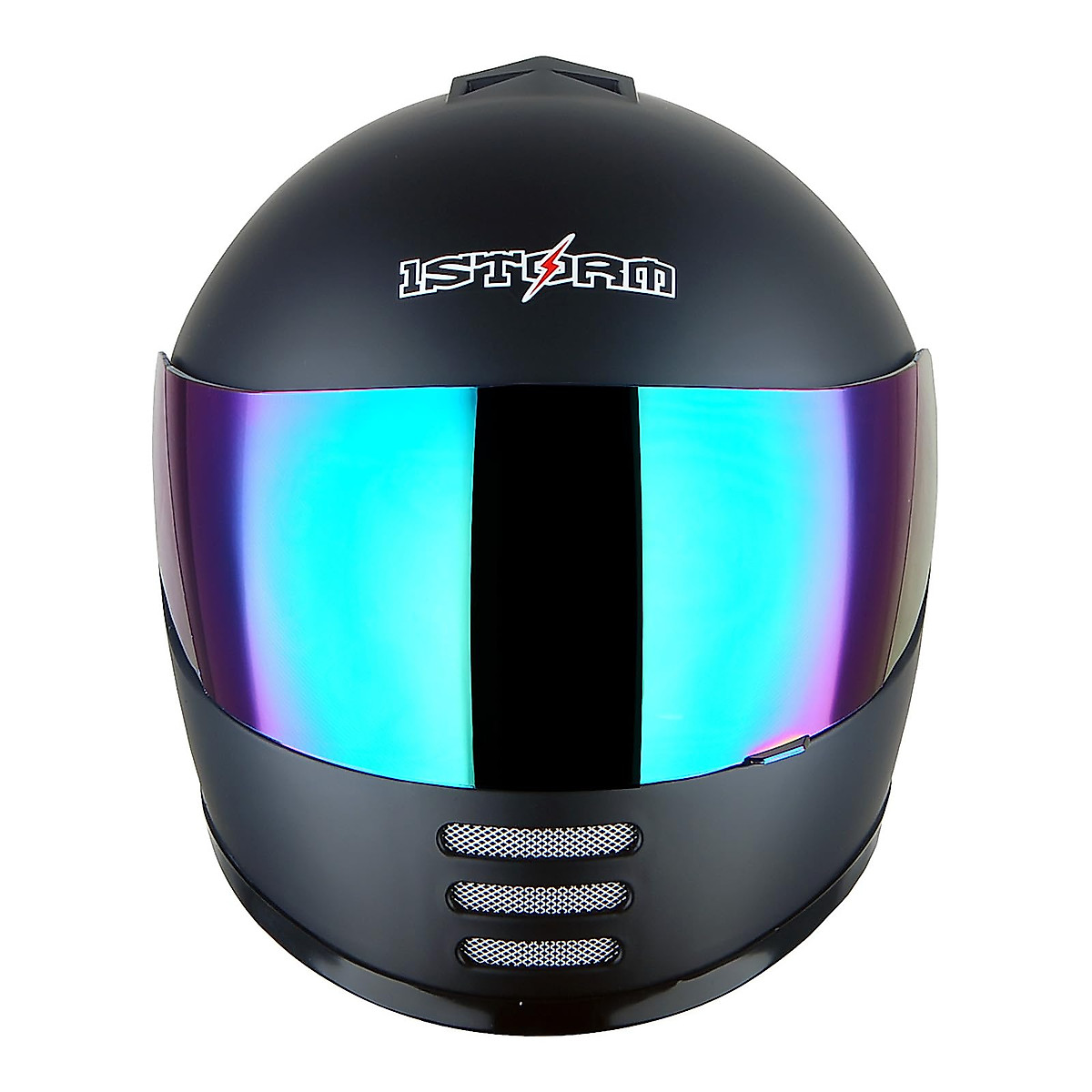 WOW Motorcycle Full Face Helmet Street Bike BMX MX Youth Kids Matt Black