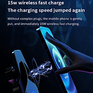 Car Phone Holder fit for Mitsubishi Outlander 2023 Screen Navigation Bracket Magnetic New Wireless Charging Rack Air Vent Cell Phone Stand Clip Automobile Mount (NOT for 8 Inch Screen) (Black)