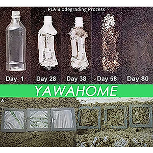 Biodegradable Trash Bags 100 Counts, 20L Small Bin Liner Recycle 4-6 Gallon Garbage Bag, Thick Degradable Rubbish Bag Compostable For Food/Household/Garden Waste in Kitchen,Office,Home,pet