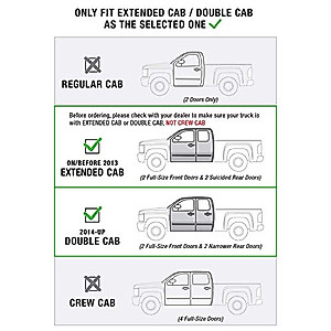 Raptor Series Nerf Bars Side Steps 4in Oval Stainless Steel Curved for 07-18 Silverado/Sierra 1500/2500/3500 Extended Cab/Double Cab