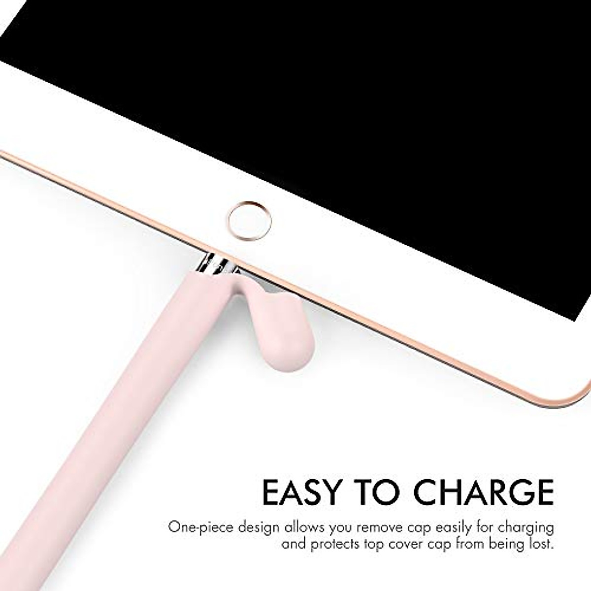 AhaStyle Anti-Slip Case Sleeve Silicone Protective Skin [ Added Cable Adapter Tether Kit] Compatible with Apple Pencil 1st Generation